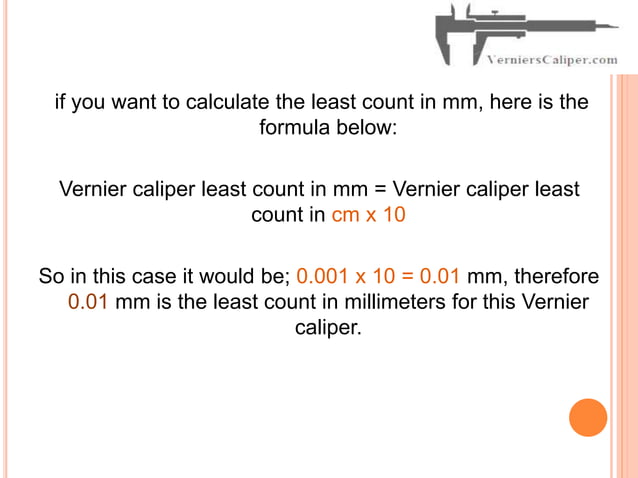 Calculation of least count in metric & imperial | PPTX | Physics | Science