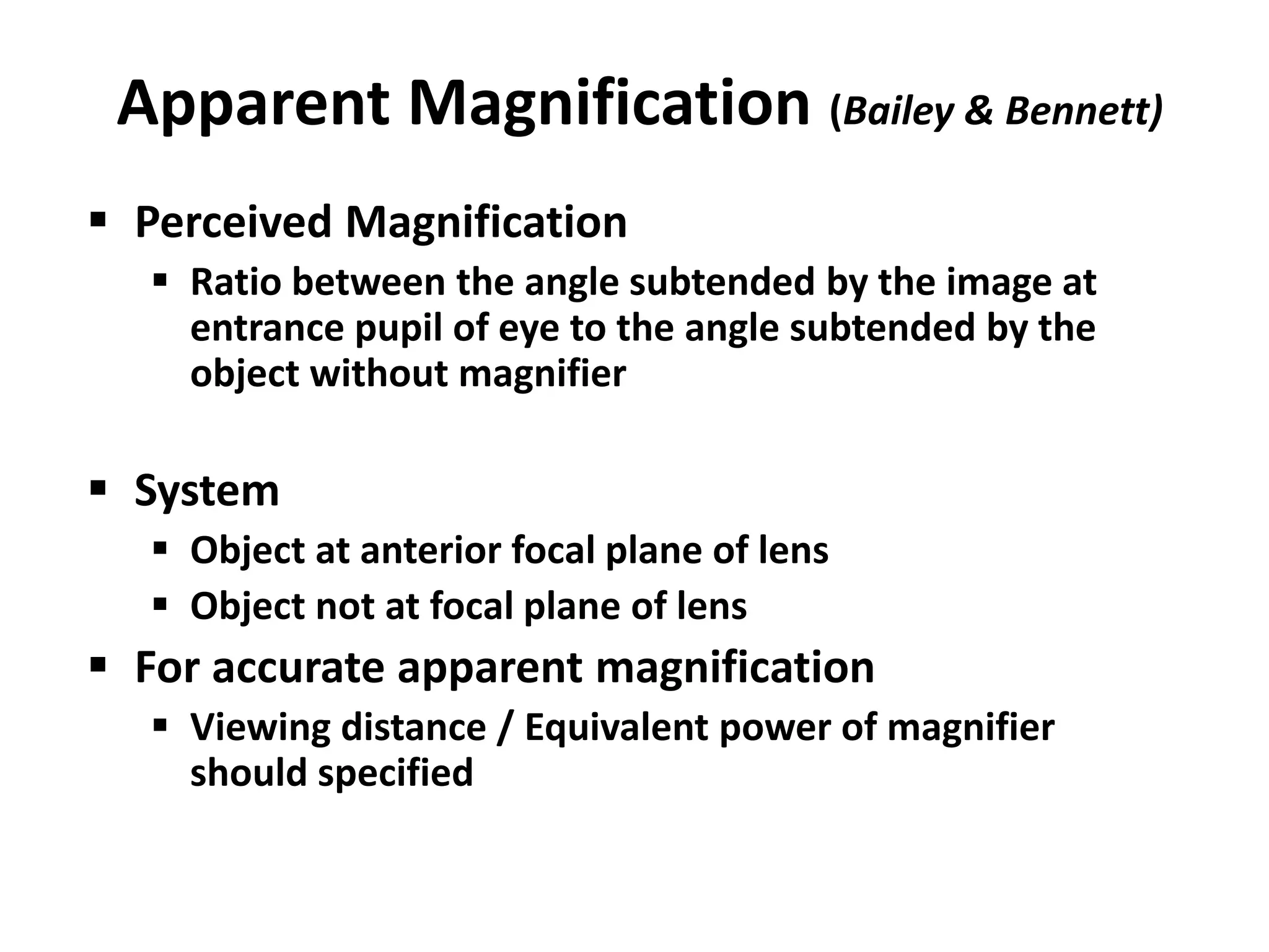 Calculation of magnification in low vision | PPTX