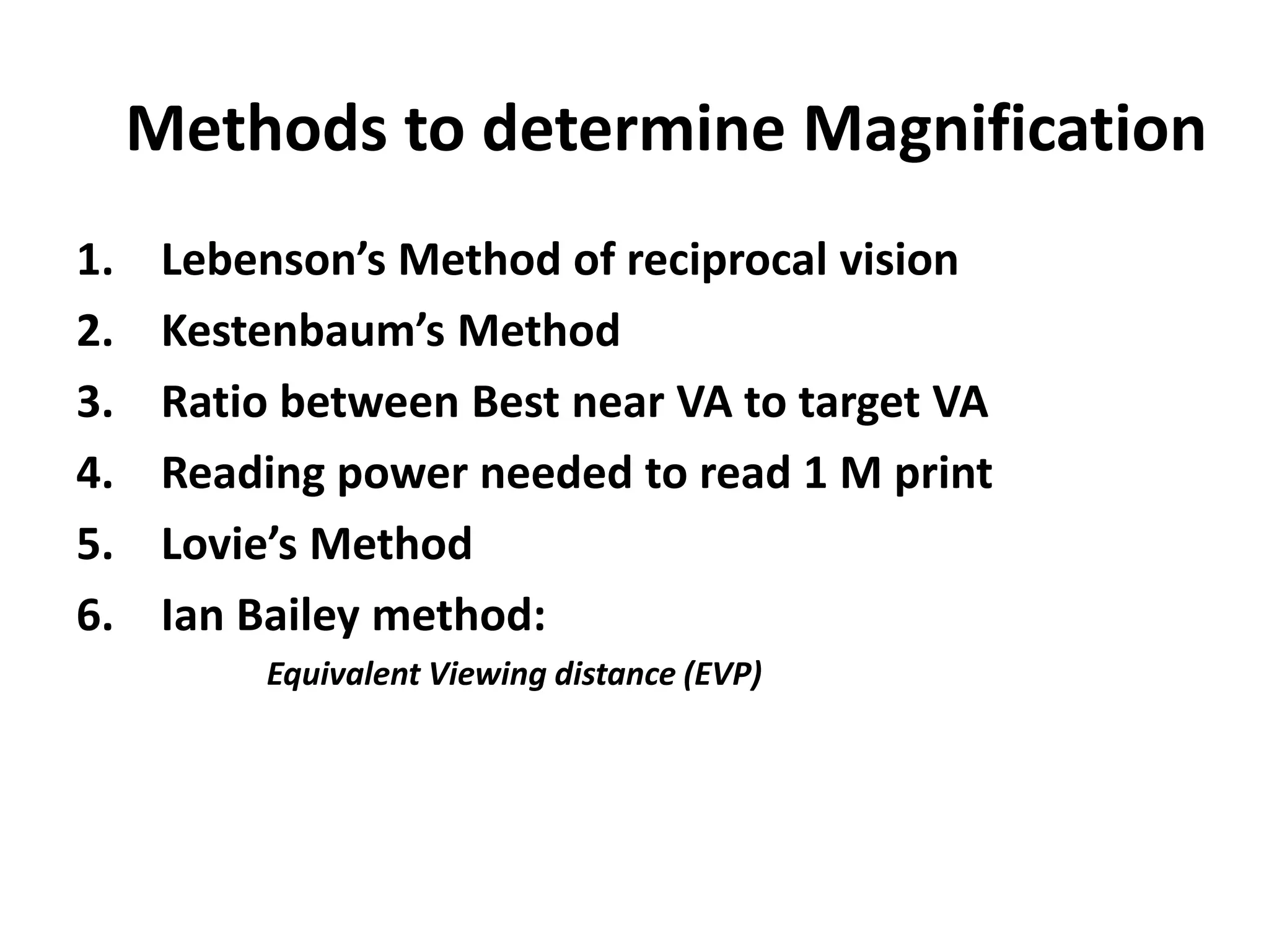 Calculation of magnification in low vision | PPTX