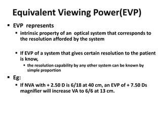 Calculation of magnification in low vision | PPTX