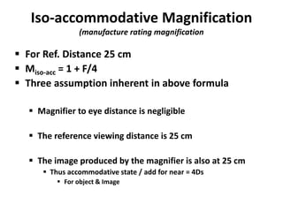 Calculation of magnification in low vision | PPT