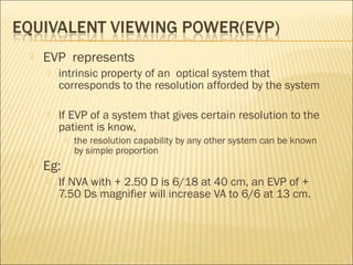 Calculation of magnification in low vision | PPT