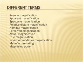 Calculation of magnification in low vision | PPT