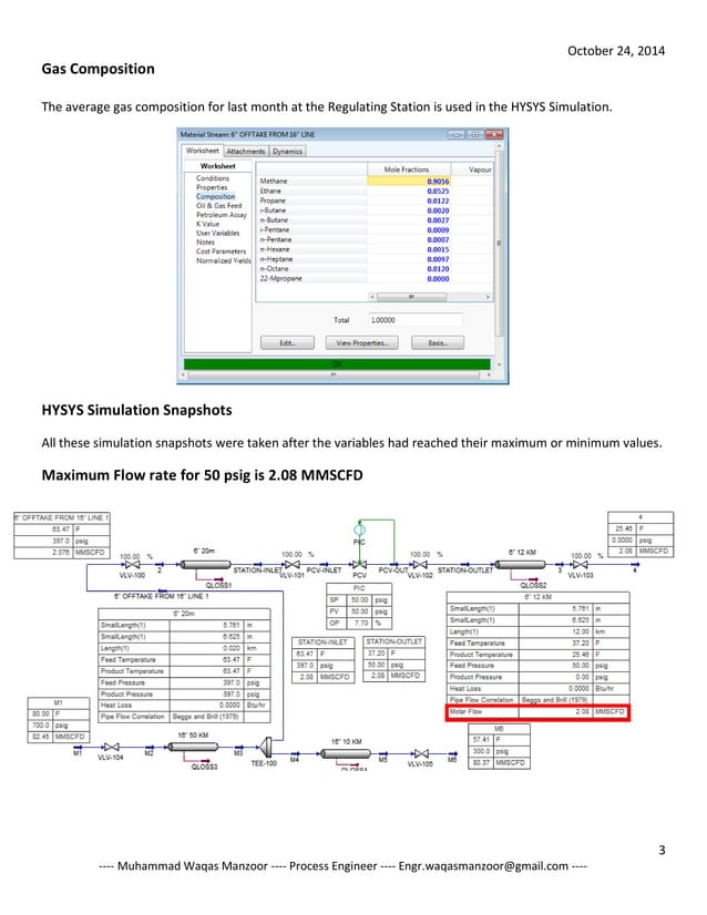 Calculation of Maximum Flow of Natural Gas through a Pipeline using Dynamic Simulation in Aspen ...