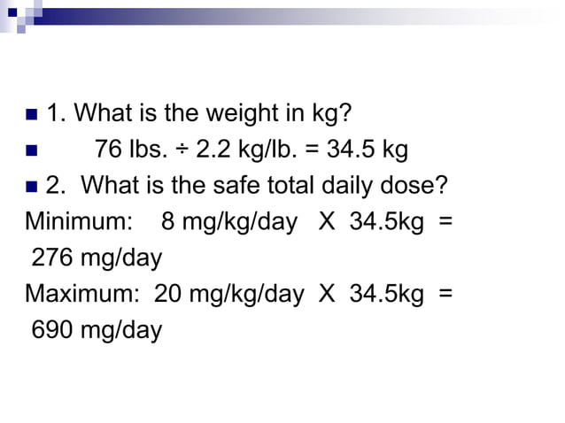 Calculation of medication in Pediatric., walaa.ppt