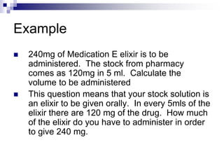 Calculation of medication in Pediatric., walaa.ppt