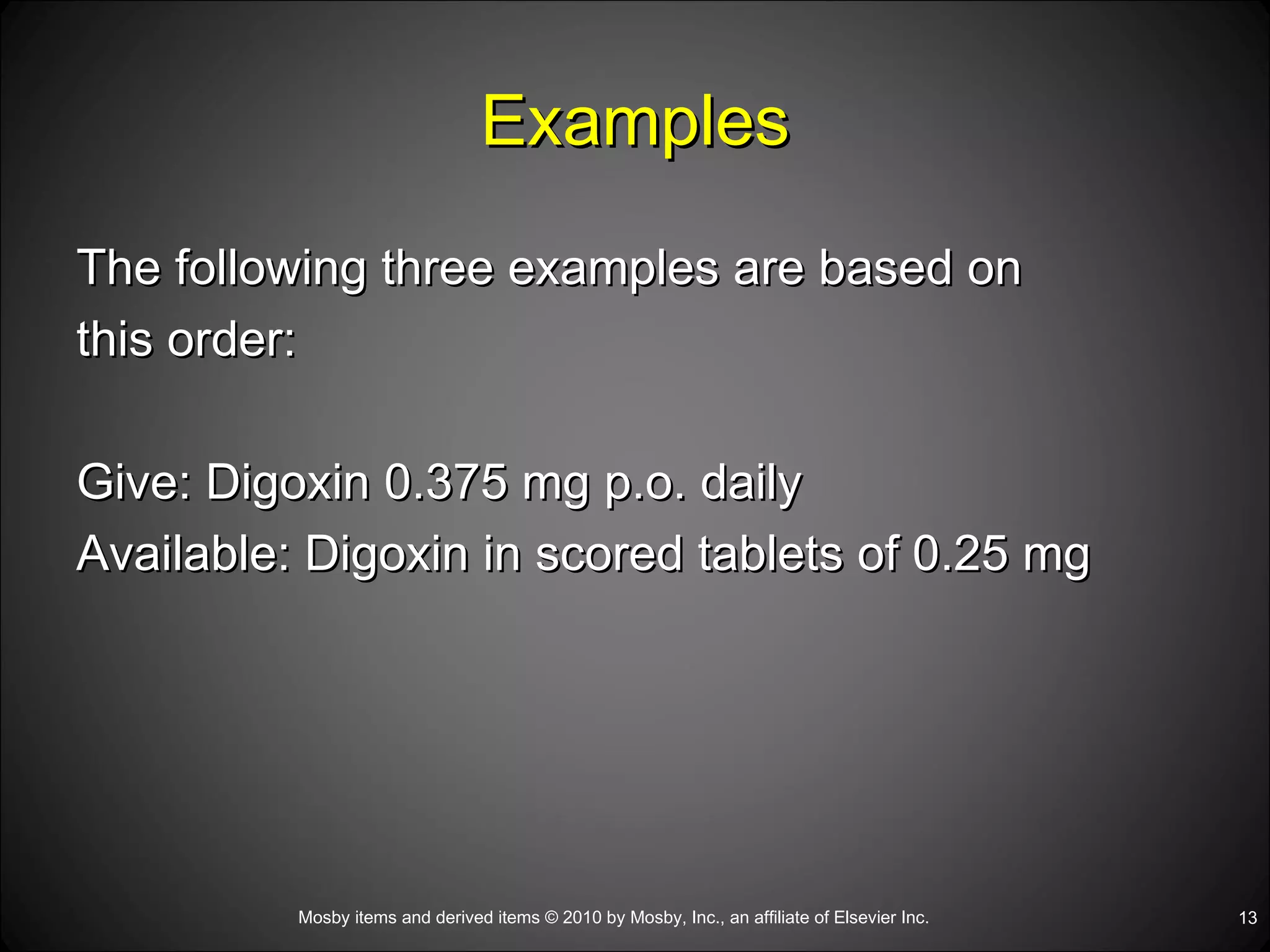 Calculation Of Oral Medication | PPT