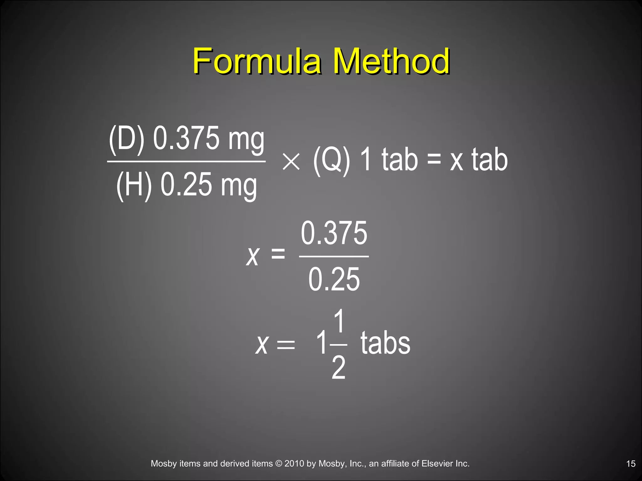 Calculation Of Oral Medication | PPT