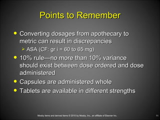 Calculation Of Oral Medication | PPT