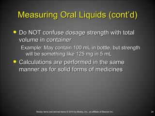 Calculation Of Oral Medication | PPT