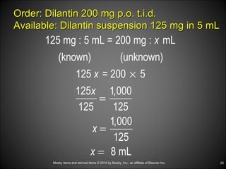 Calculation Of Oral Medication | PPT
