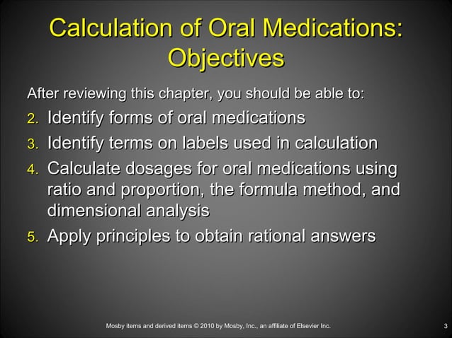 Calculation Of Oral Medication | PPT