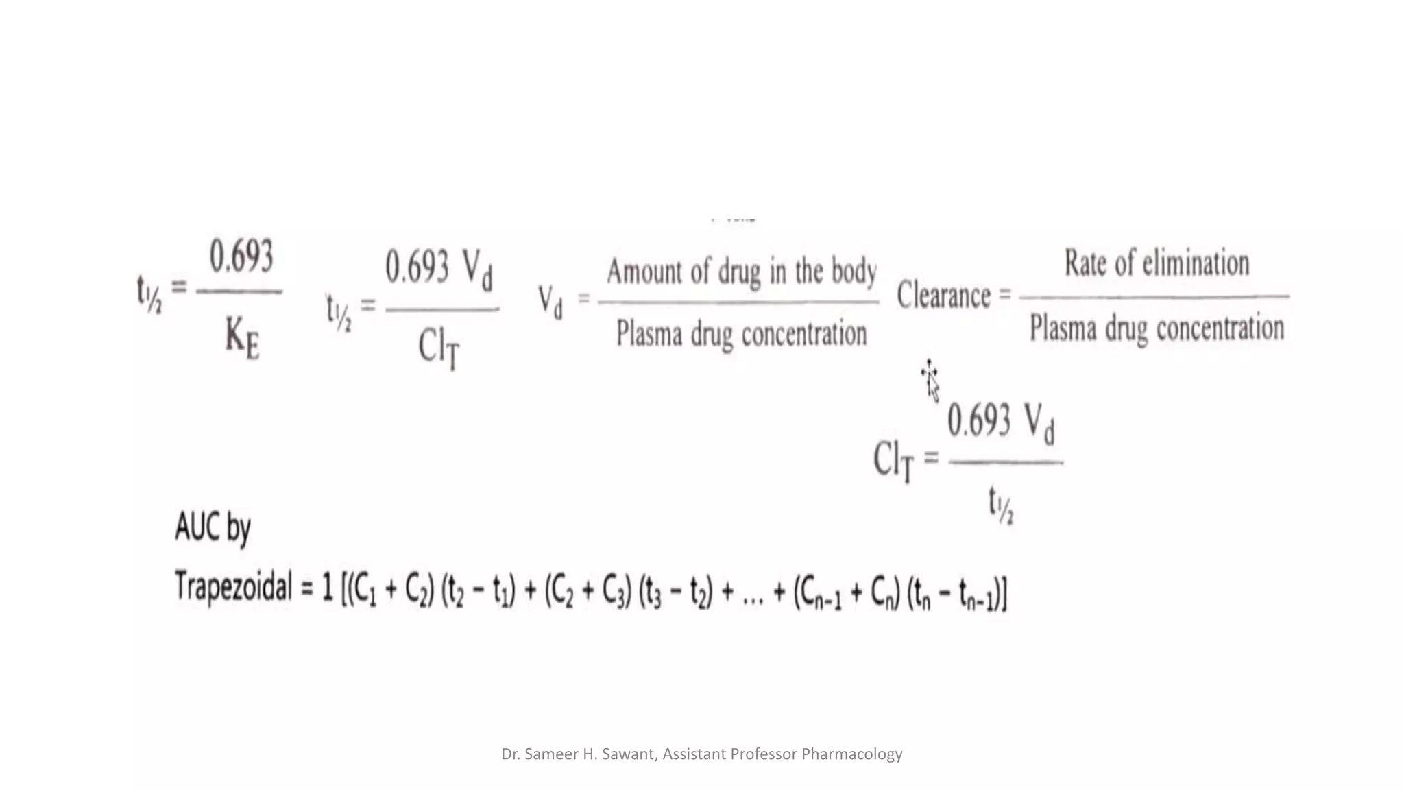 Calculation of pharmacokinetic parameters from a given data .pptx