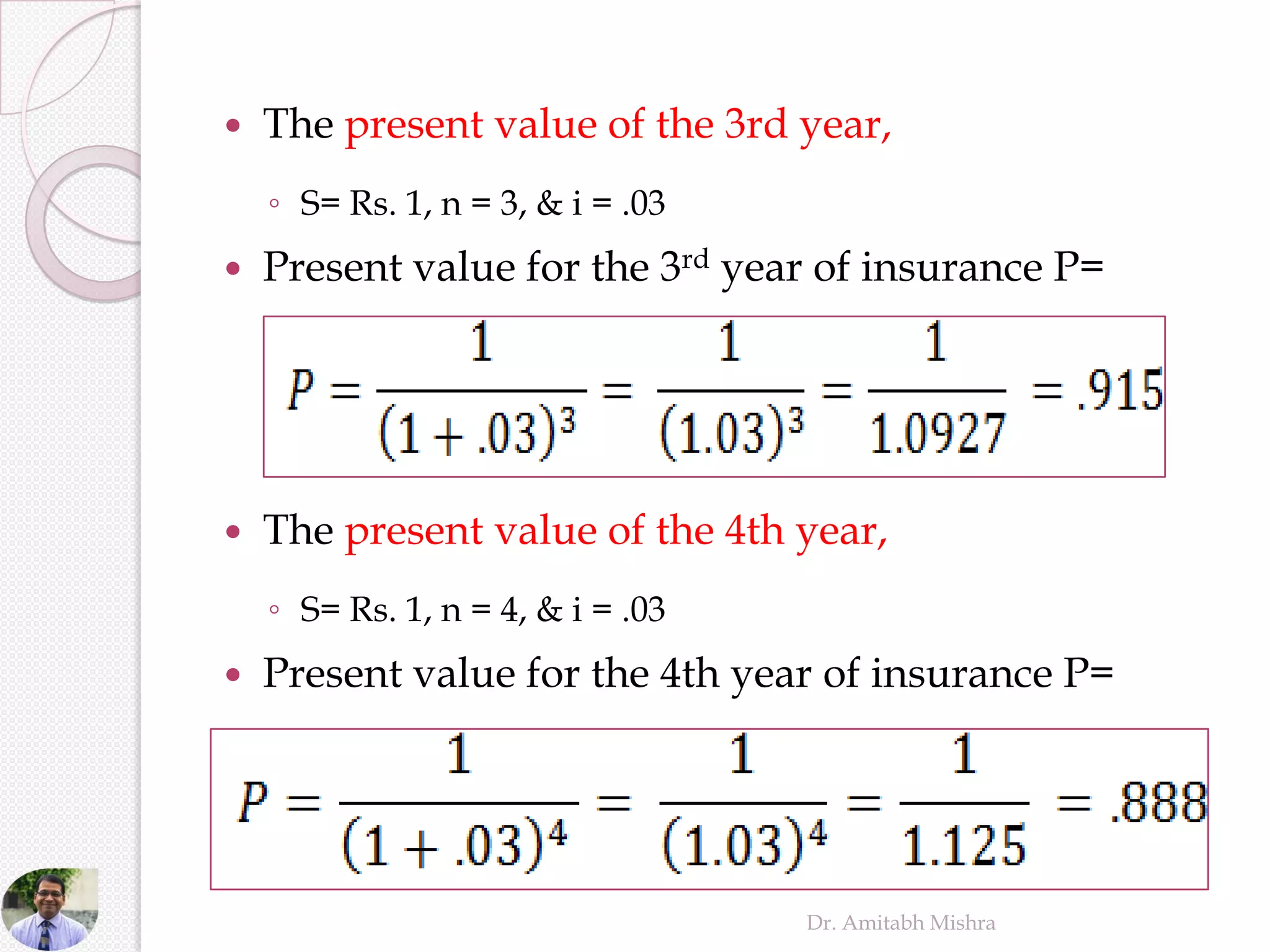 Calculation of premium in life insurance by Dr. Amitabh Mishra | PDF