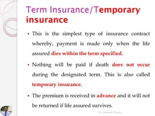 Calculation of premium in life insurance by Dr. Amitabh Mishra | PDF