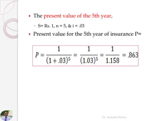 Calculation of premium in life insurance by Dr. Amitabh Mishra | PDF