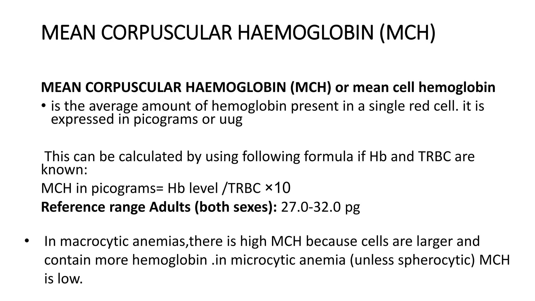 Calculation of red cell indices | PPTX