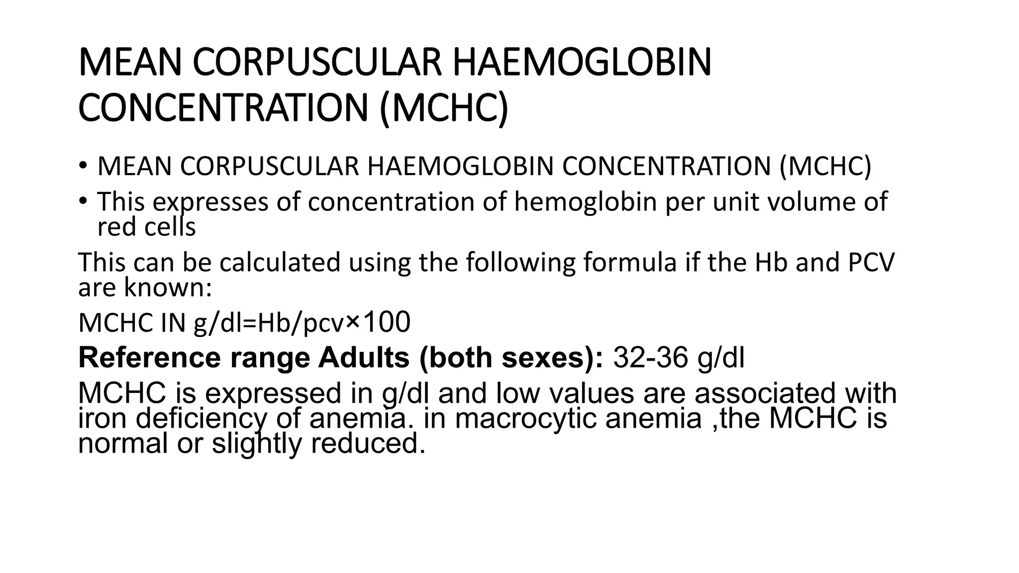 Calculation of red cell indices | PPTX