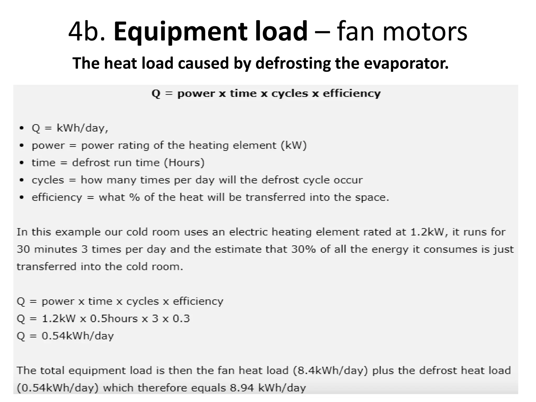 Calculation of refrigeration load | PDF