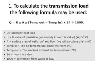 Calculation of refrigeration load | PDF