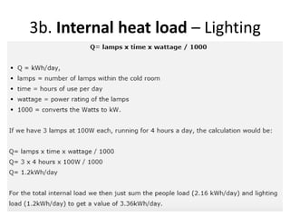 Calculation of refrigeration load | PDF