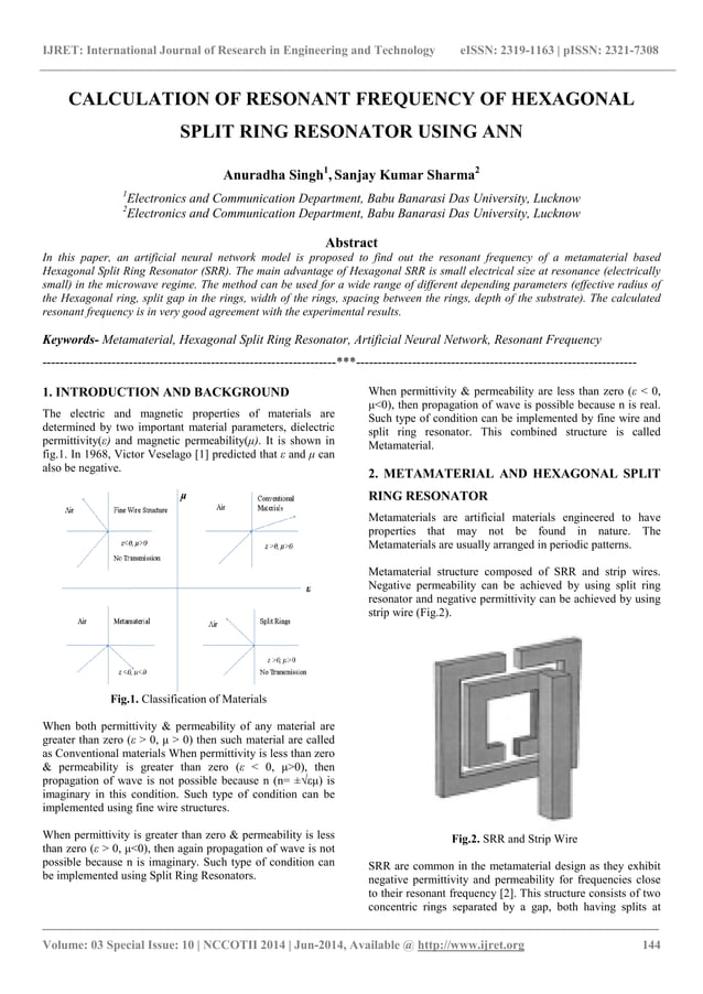 Calculation of resonant frequency of hexagonal | PDF