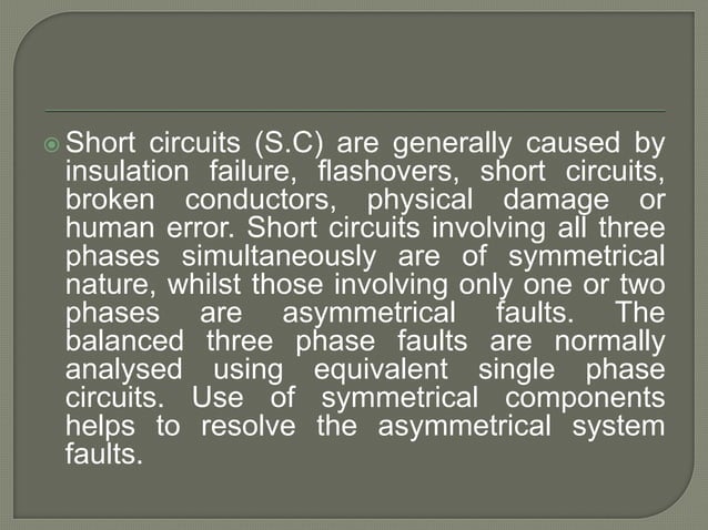 Calculation Of Short Circuit Currents Pptx Computer Networking Computing