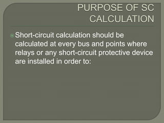 Calculation of short circuit currents | PPTX