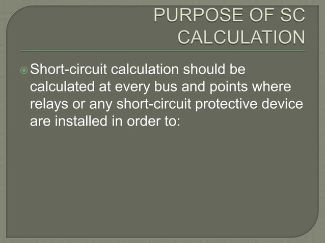 Calculation Of Short Circuit Currents Pptx Computer Networking Computing