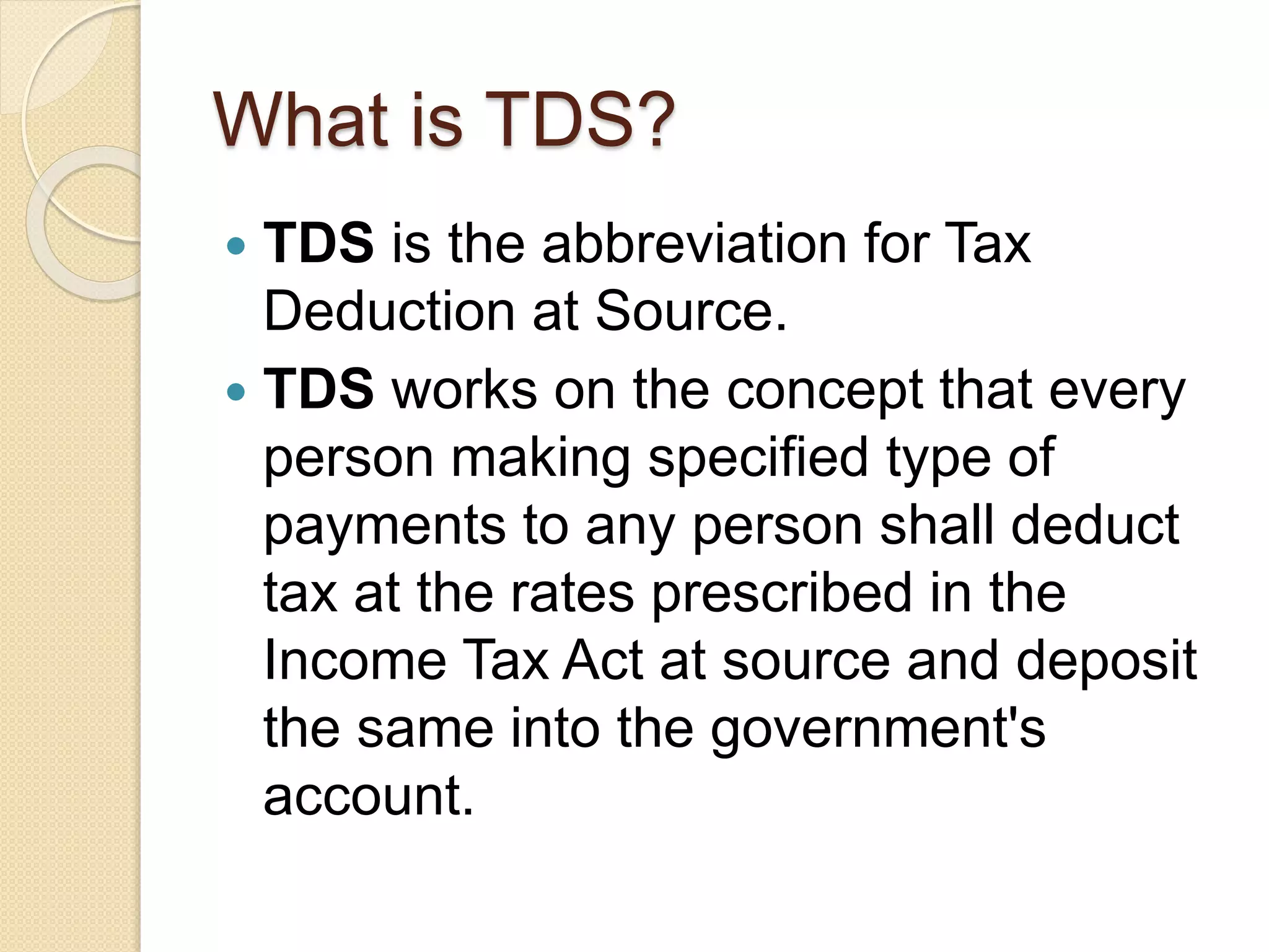 Calculation of TDS | PPT