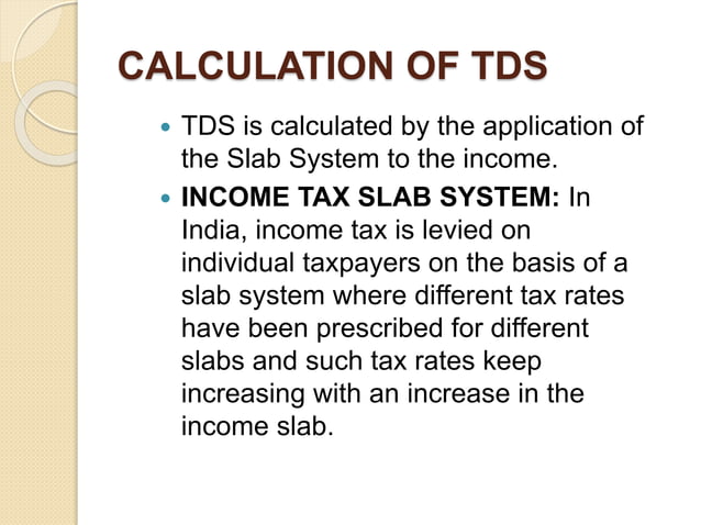 Calculation of TDS | PPT