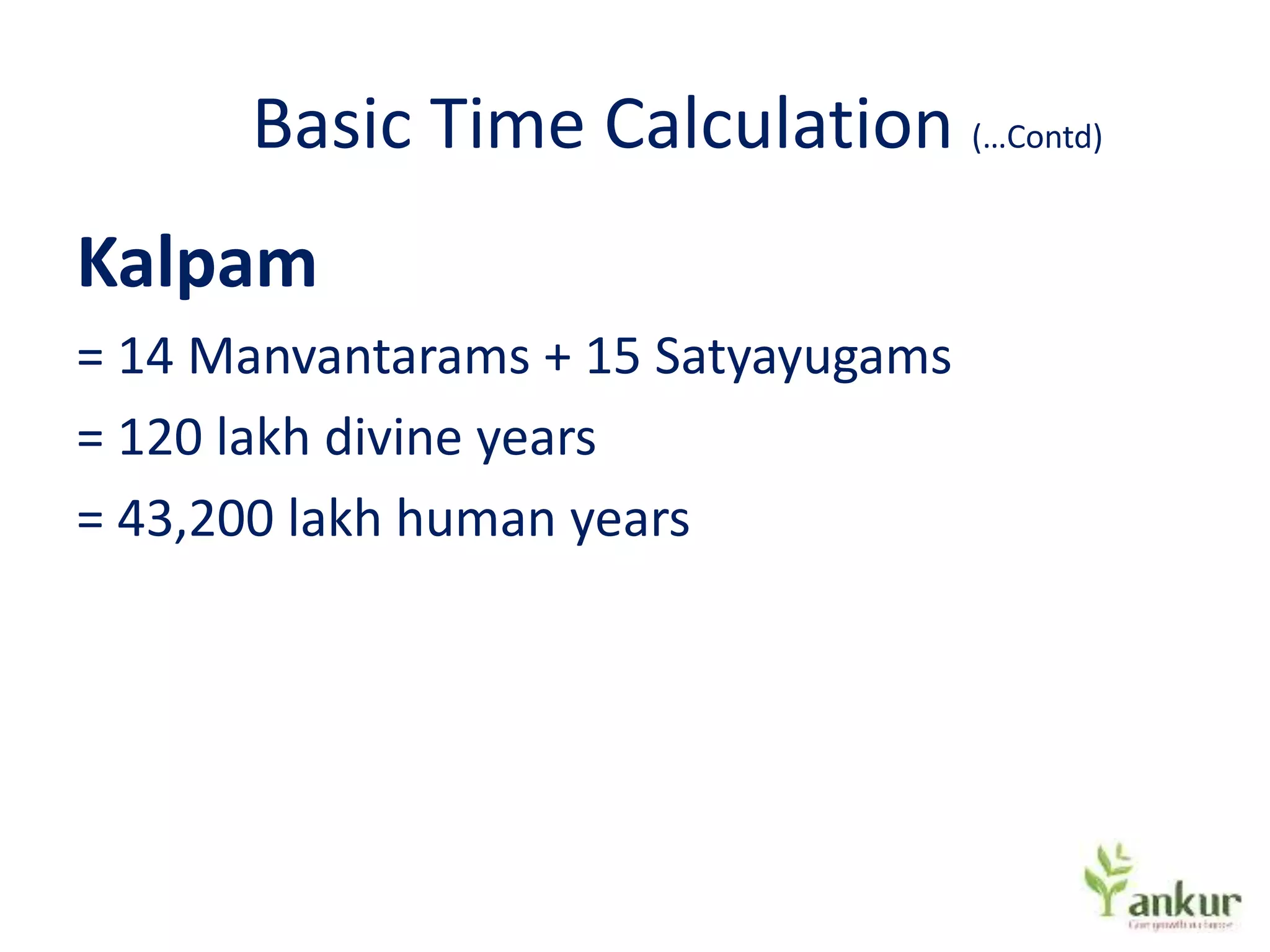 History and Calculation of Time as per Ancient Indian Texts | PPSX
