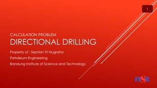 DIRECTIONAL DRILLING PROBLEM SOLVING | PPT