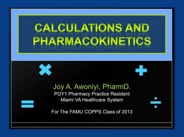 Basic Pharmacy Calculations and Pharmacokinetes | PPTX | Chemistry ...