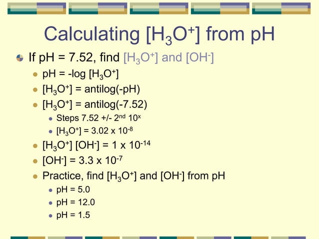 Calculations Of Ph | PPT