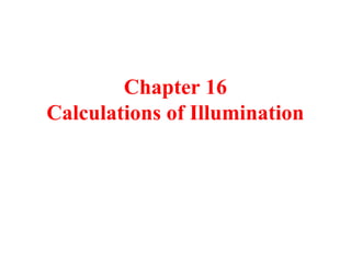 Calculations of illumination | PPT