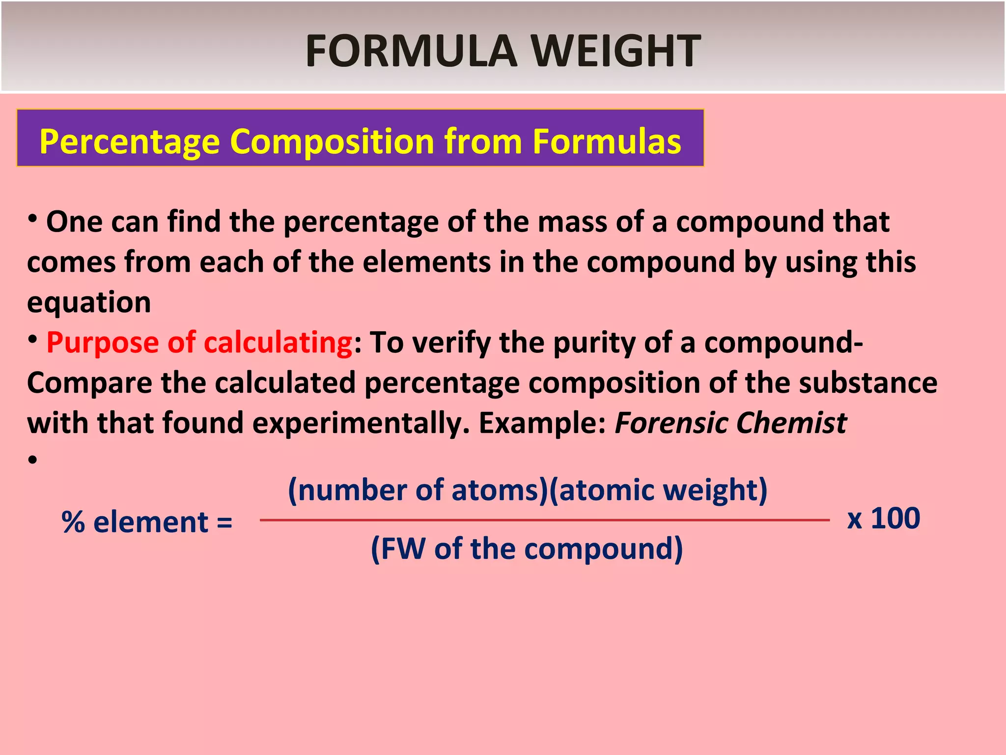 CALCULATIONS WITH CHEMICAL FORMULAS AND EQUATION | PPT