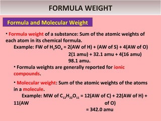CALCULATIONS WITH CHEMICAL FORMULAS AND EQUATION | PPT