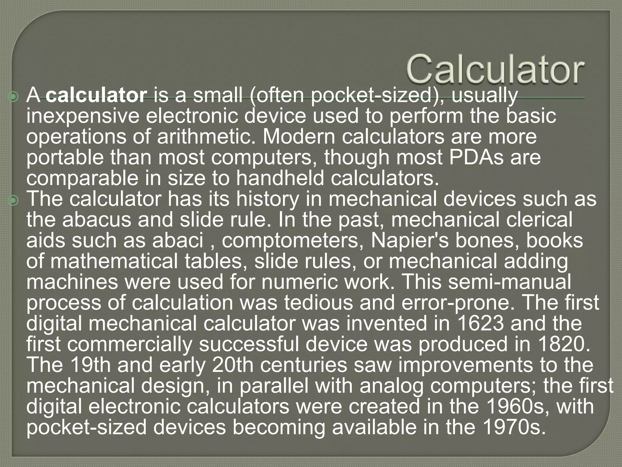 Calculator | PPTX