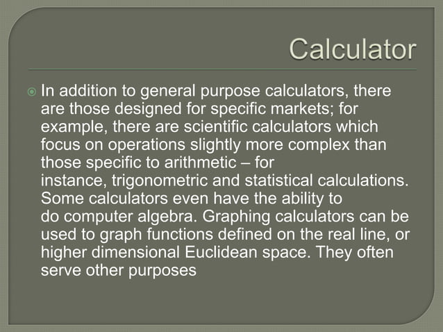 Calculator | PPTX | Science