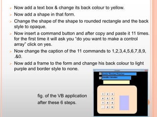 Calculator and how to make it using VB 6.0 | PPSX