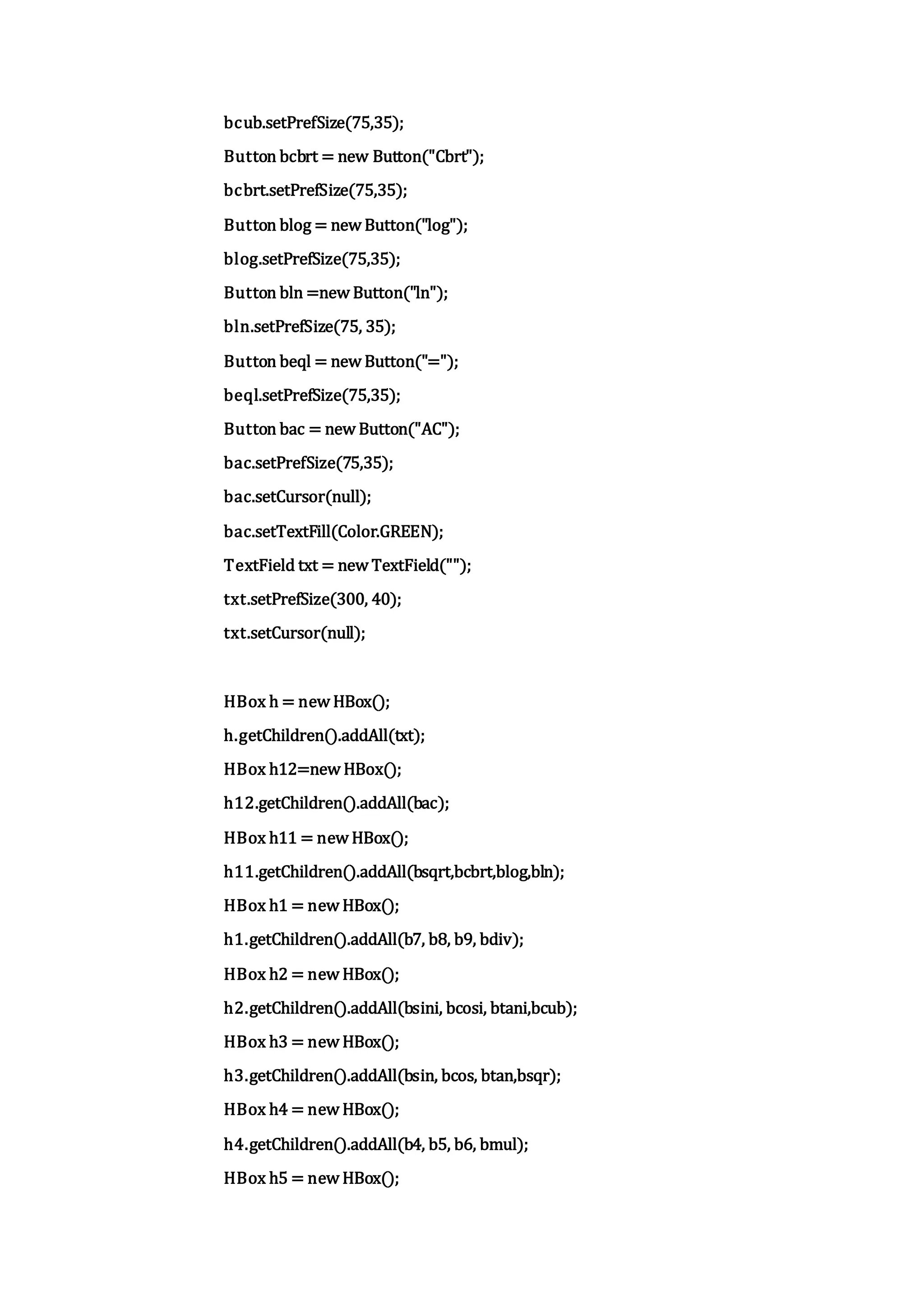 Calculator code with scientific functions in java | DOCX