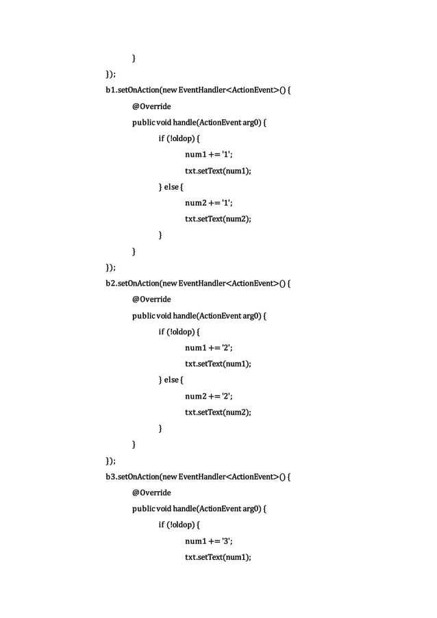 Calculator code with scientific functions in java | PDF