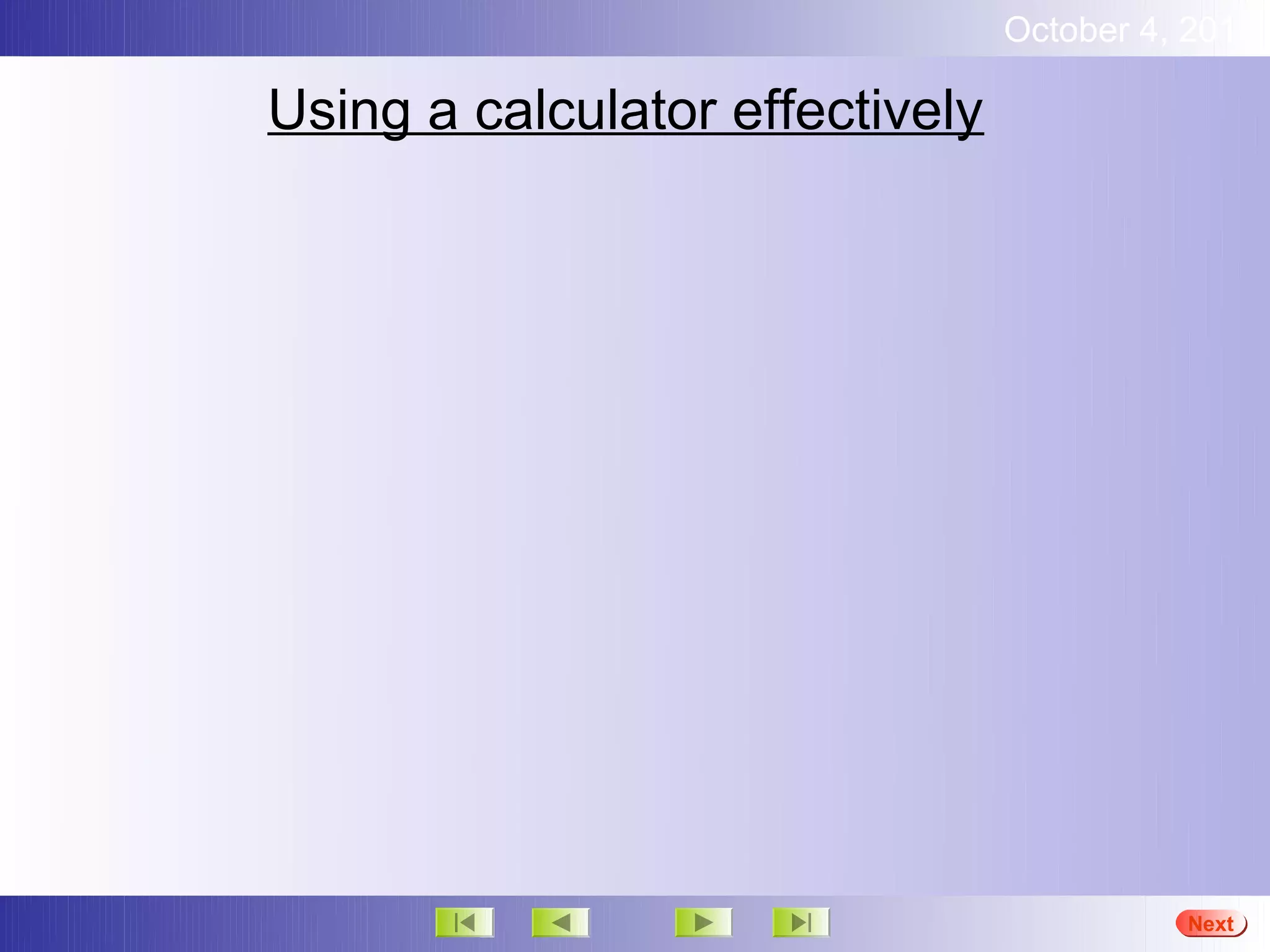 Calculators | PPT