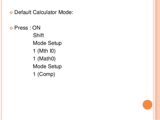 Calculator technique session 1