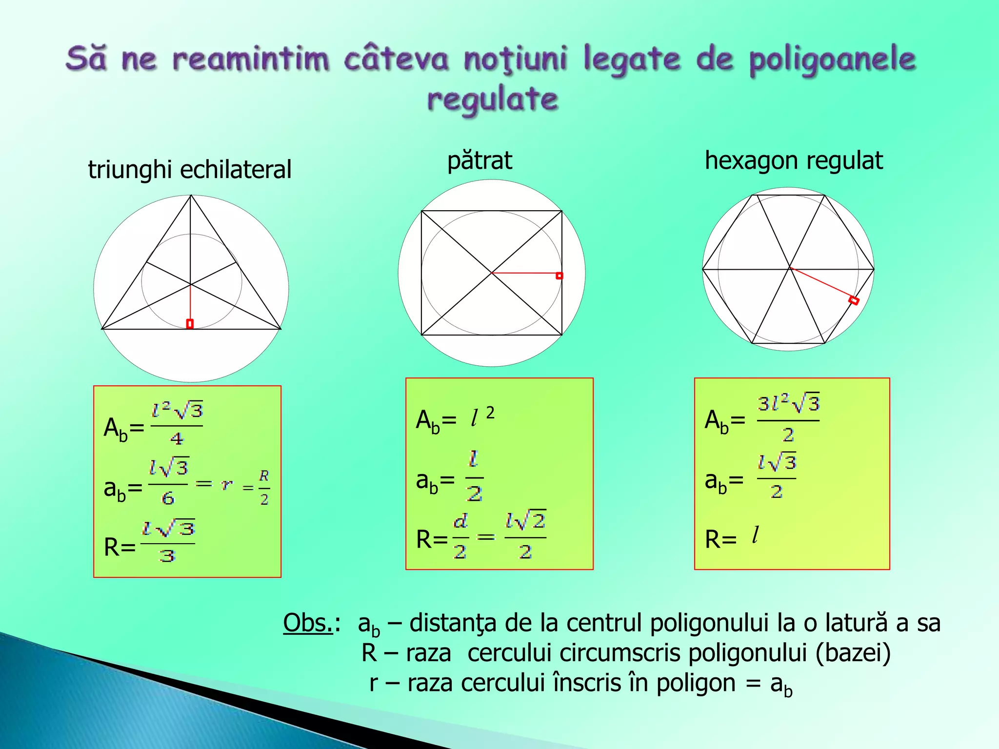 Calcul de arii si volume | PPTX