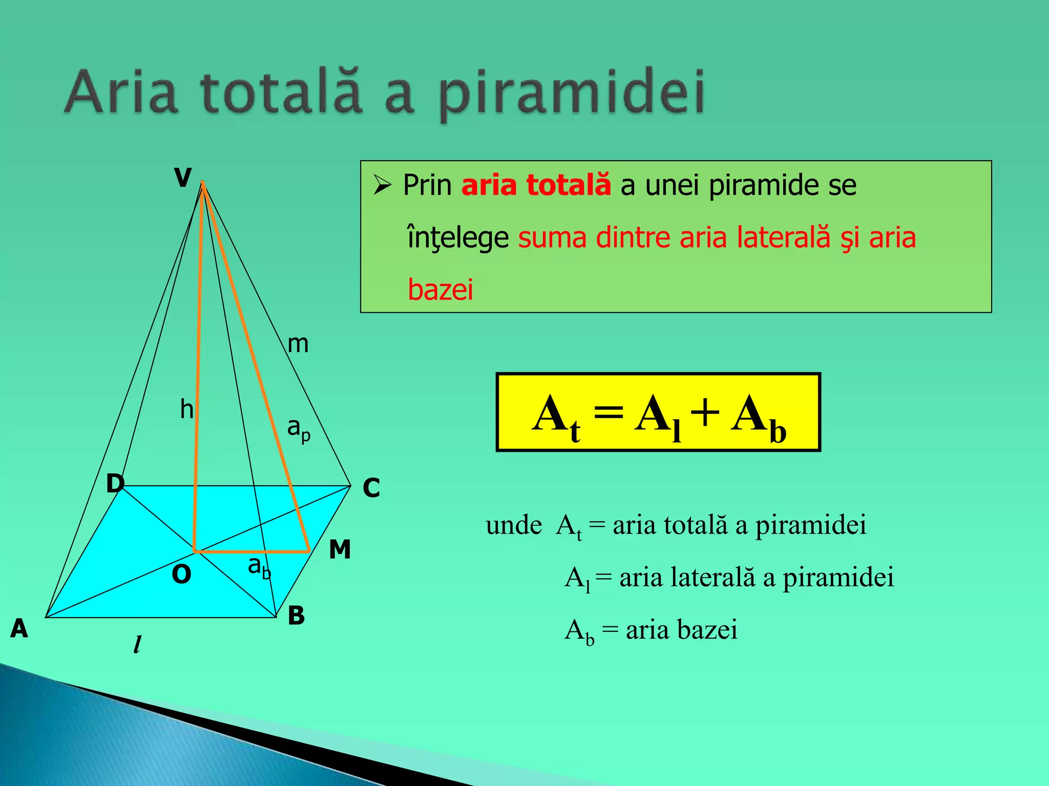 Calcul de arii si volume | PPTX