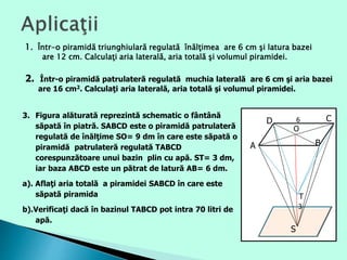 Calcul de arii si volume | PPTX