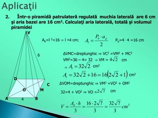 Calcul de arii si volume | PPTX