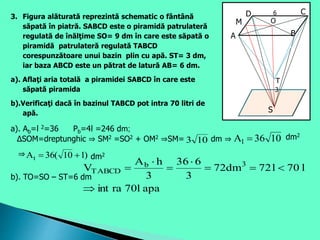 Calcul de arii si volume | PPTX